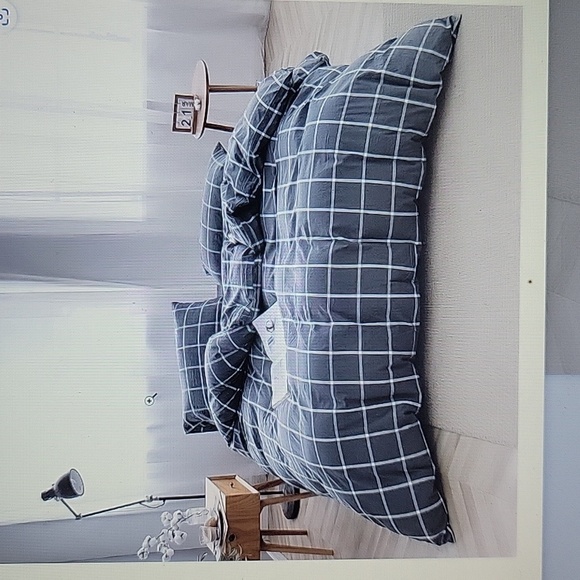 Face Two Face | Bedding | Face Two Face Queen Gray White Checked 3pc ...